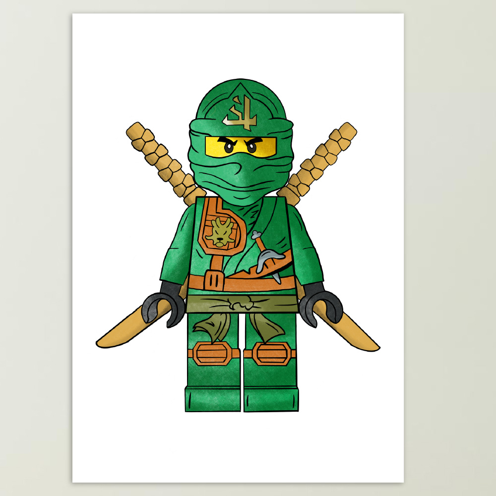 תמונת לגו נינג׳גו ירוק TOONTOON - תמונות לחדרי ילדים